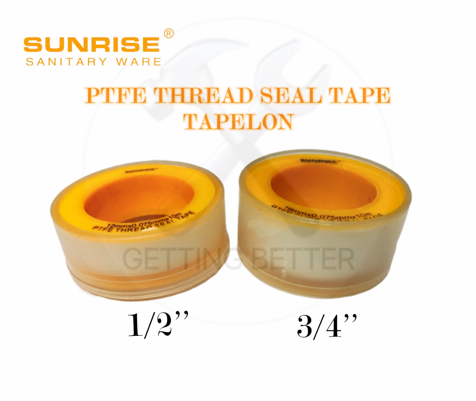 TAPELON/Teflon Thread Seal Tape 1/2" & 3/4" SUNRISE BRAND | Lazada PH