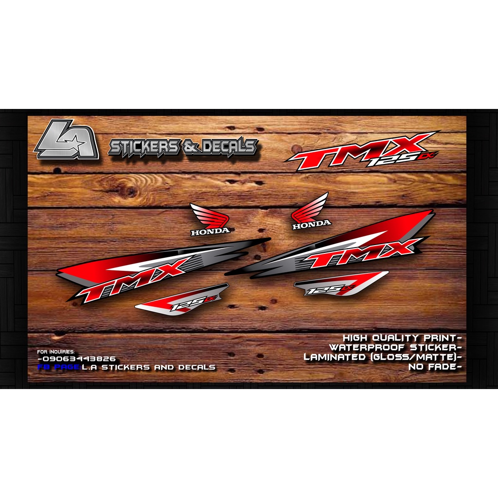 Explosive models TMX 125 CX STOCK DECAL TANK AND ENGINE COVER | Lazada PH