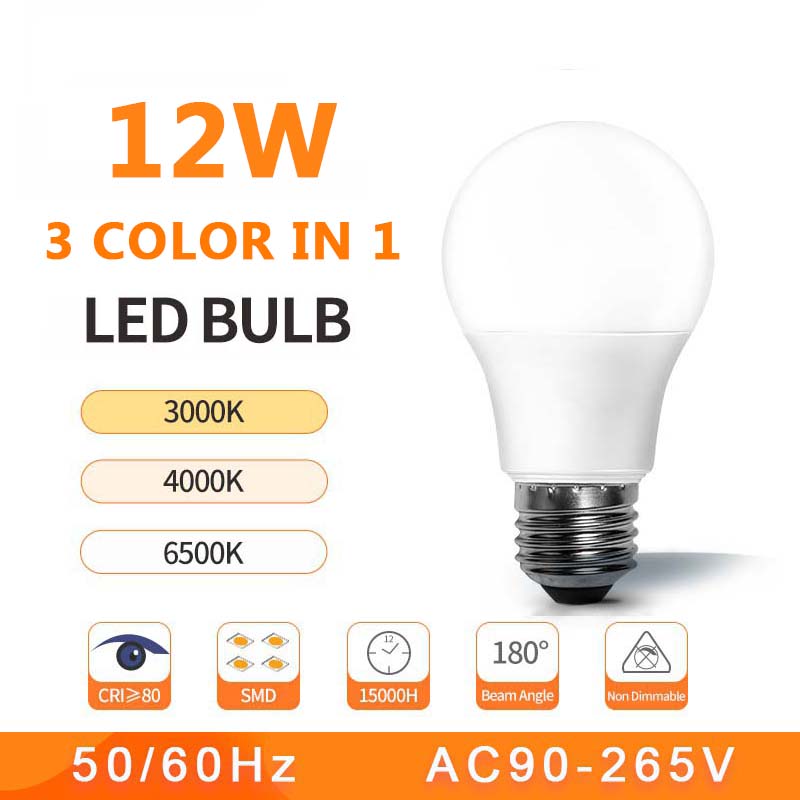 New Economic Bulb LED Bulb Light Change 3 Color Temperature 3-step CCT ...