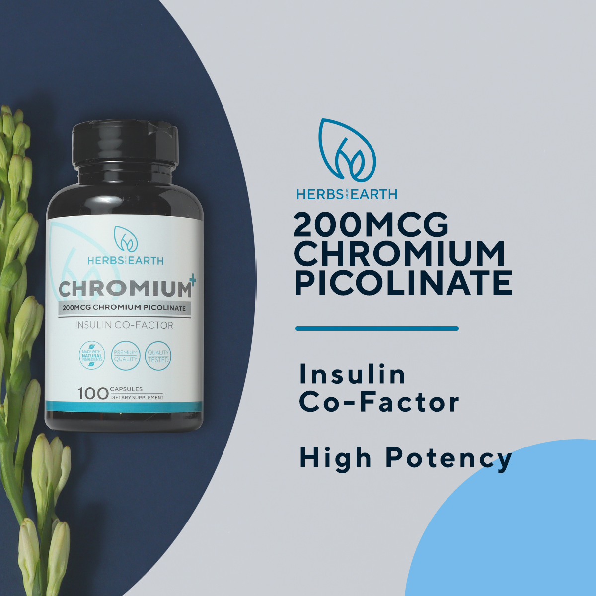 Chromium Picolinate 200mcg - Insulin Co-Factor, Gluten-Free, High ...