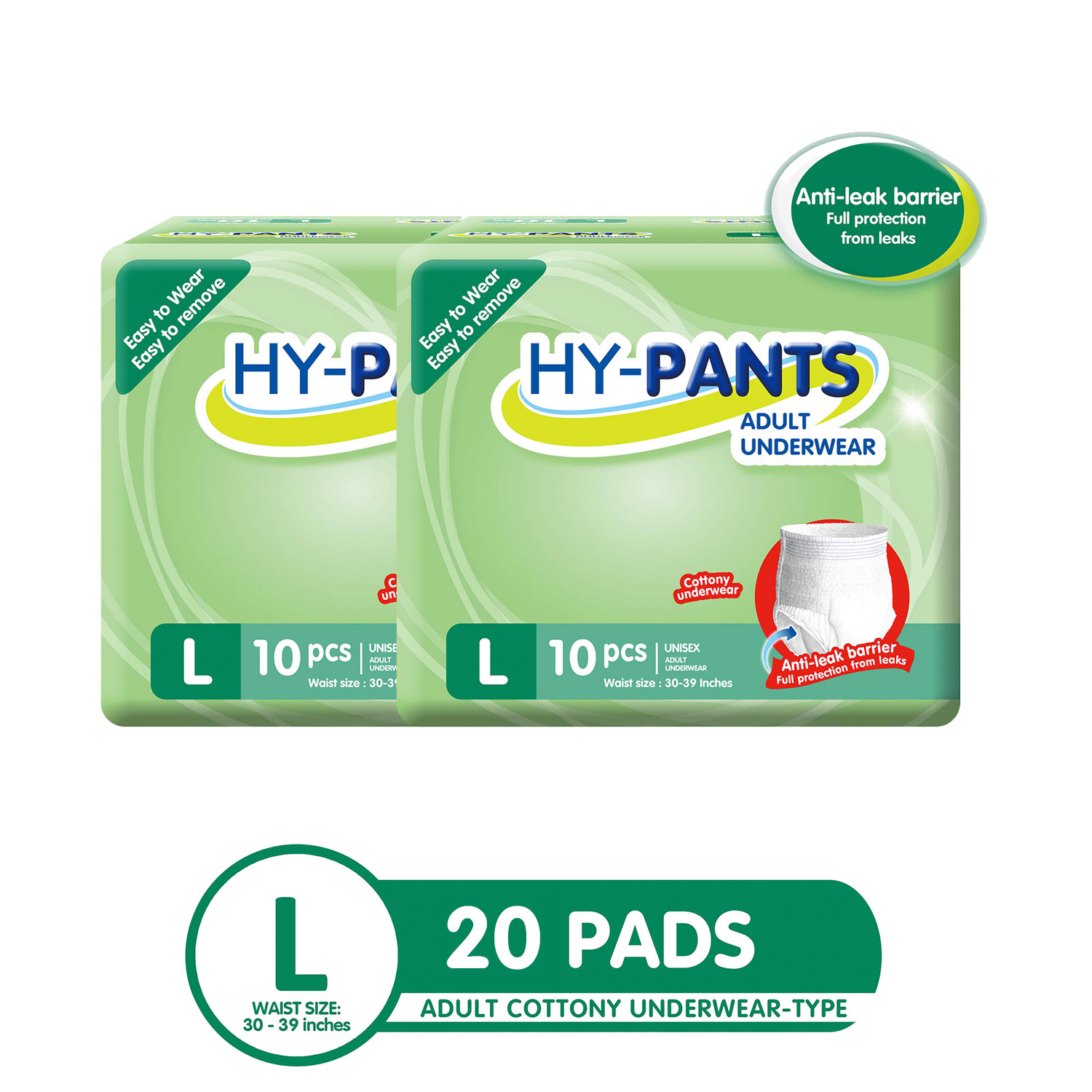 Hy-pants Adult Underwear Large - 2 Packs (20 Pads) | Lazada PH