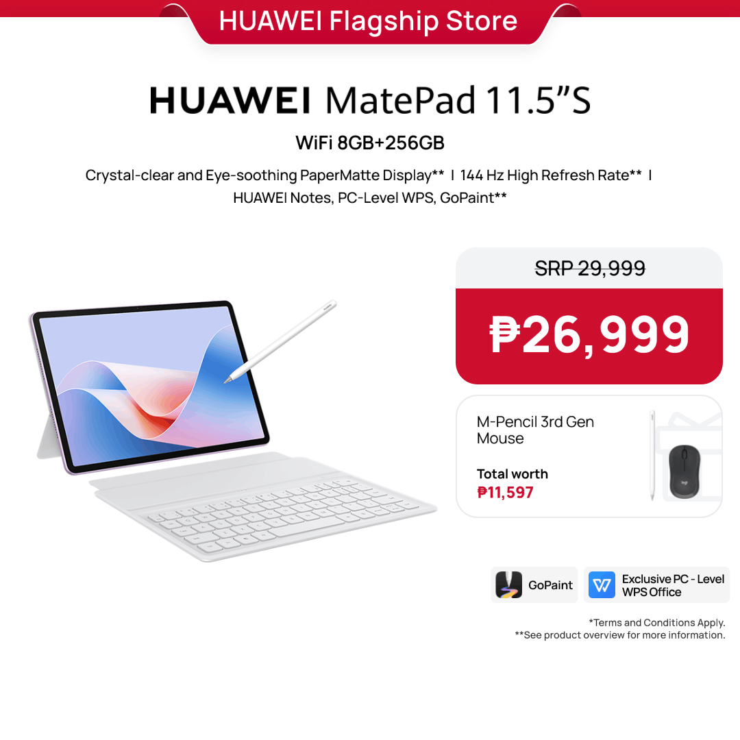 HUAWEI MatePad 11.5" S Tablet | WiFi | 8GB+256GB | Lazada PH