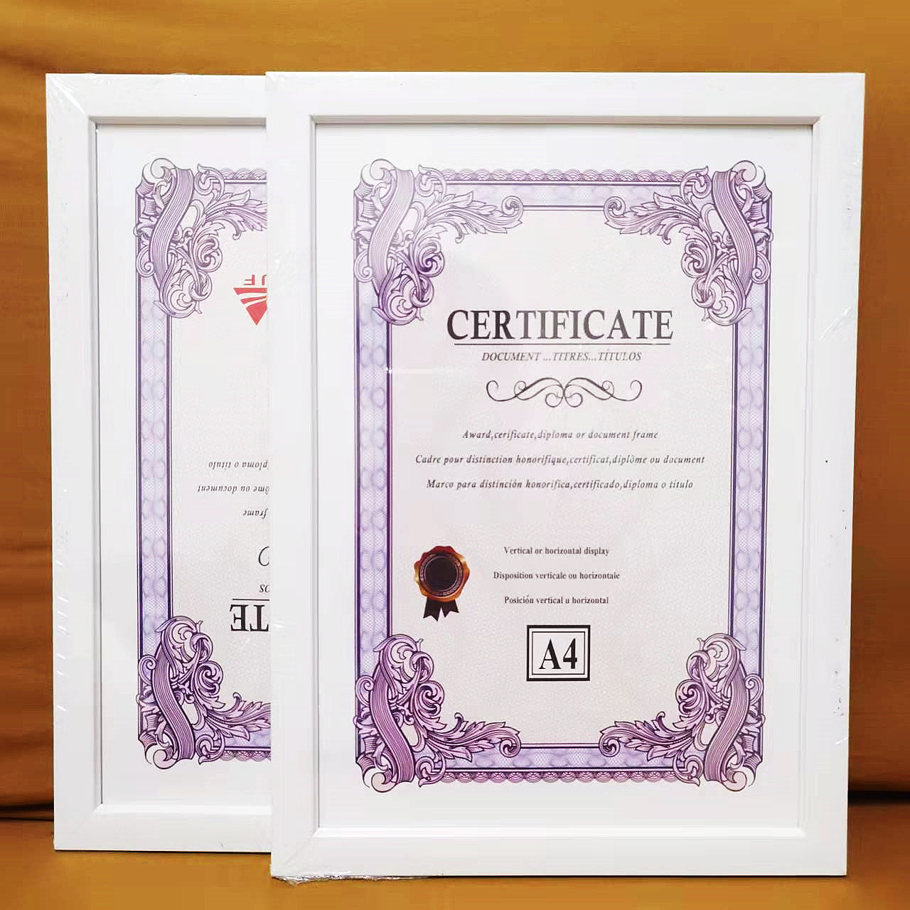 [Basic Family] PVC BLACK CERTIFICATE FRAME SIZE A4 / 8.5*11 inches ...