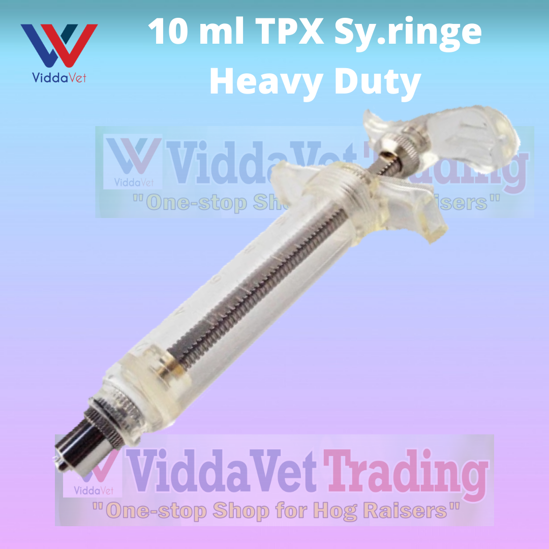 10 ml TPX Heavy Duty Syringe with Luer Lock for animals pig chicken ...