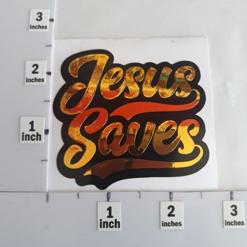 Jesus Saves Sticker Decal in Silver, Gold & Hologram | Lazada PH