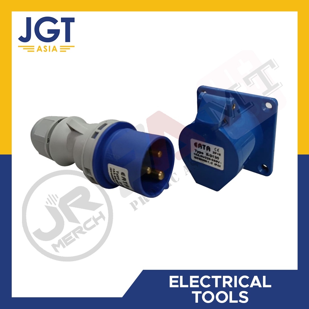 VD LAND (KM4-M KM4-F) PAIR/SET 16Amp Industrial Plug Male Chassis ...