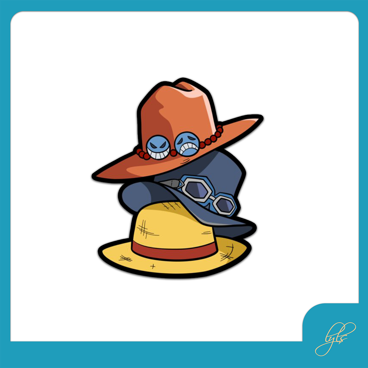 LUFFU, SABO, AND ACE ANIME Waterproof Vinyl Sticker for Motorcycle ...