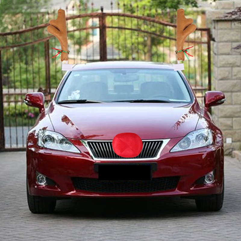 Cute Vehicle Nose Horn Costume Set and Christmas Supplies Rudolf ...