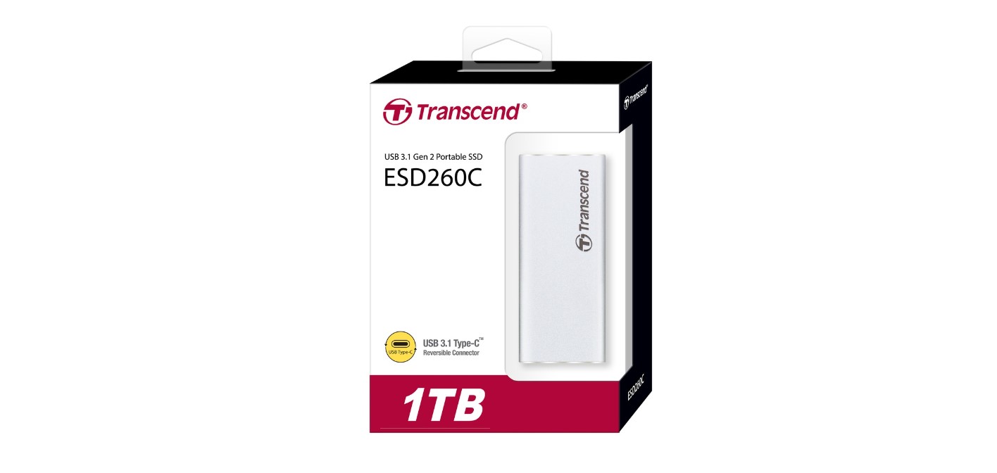 TRANSCEND ESD260C 1TB PORTABLE SSD - SILVER | USB 3.1 GEN 2 | SHOCK ...