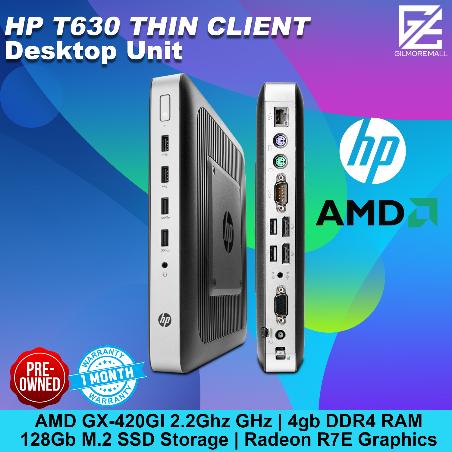 HP Thin Client Desktop Mini PC | AMD G Series Processor 4GB RAM 128gb ...