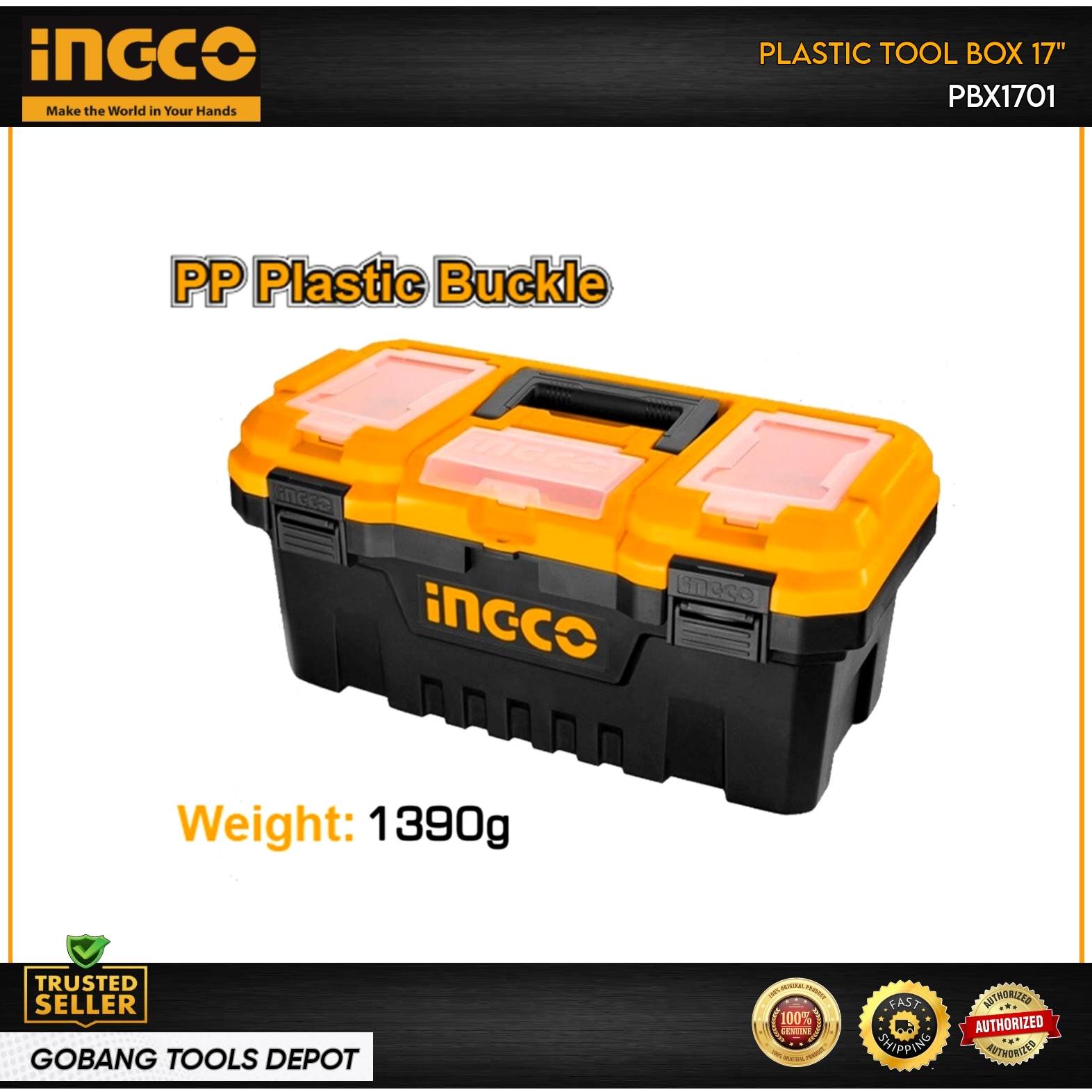 INGCO PLASTIC TOOL BOX 17" (PBX1701) | Lazada PH
