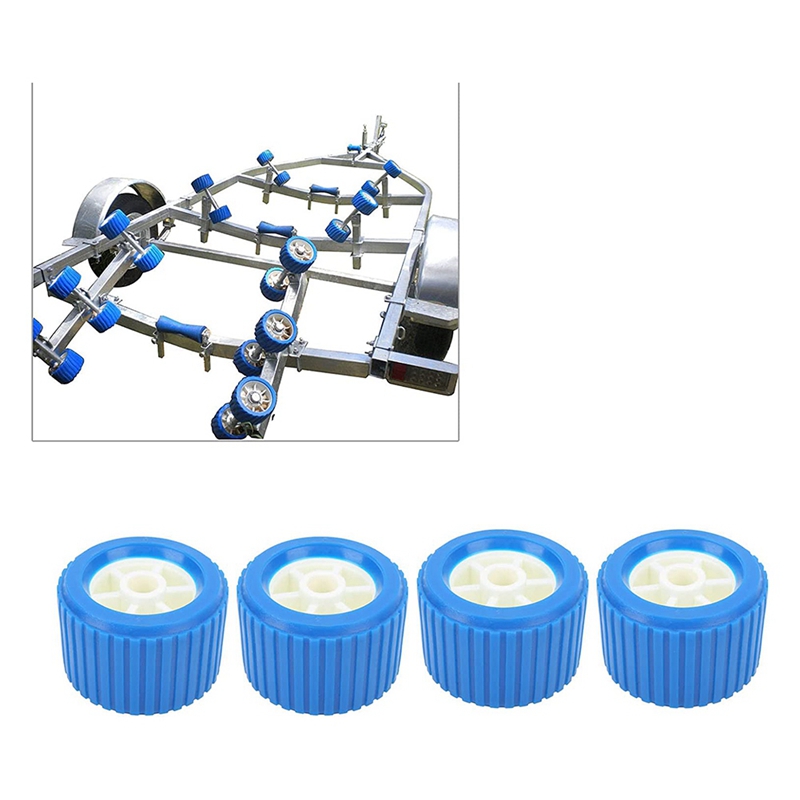 4PCS Boat Trailer Ribbed Wobble Rollers Trailer Roller Boat Ramp ...