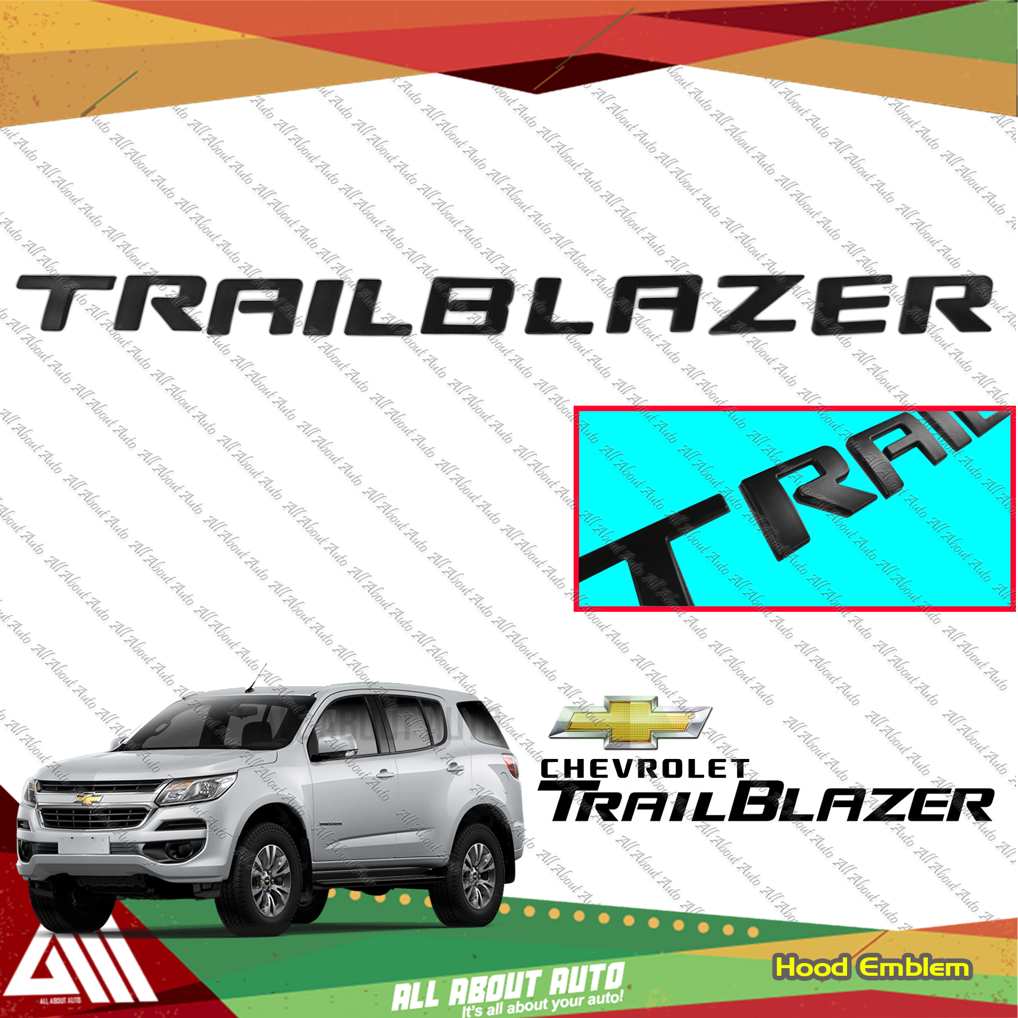 Chevrolet Trailblazer Hood Emblem (Matte Black) | Lazada PH