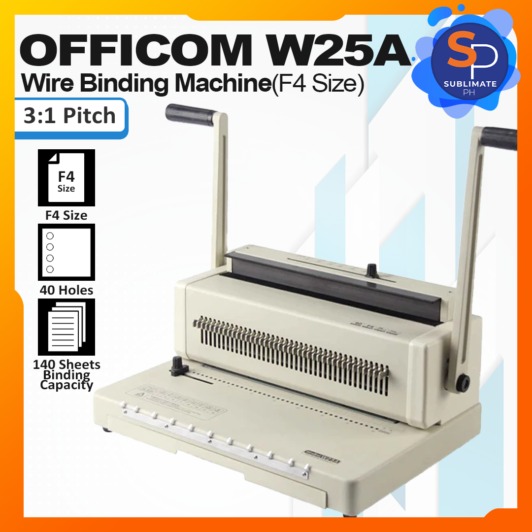 Officom W25A 40 Holes F4 Long Legal Size Heavy Duty Wire Binding Machine 3:1 Pitch | Lazada PH