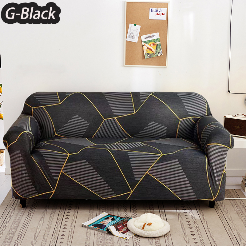 Universal Single Sofa Cover Stretchable Regular L Shape Slip Cover 1/2 ...