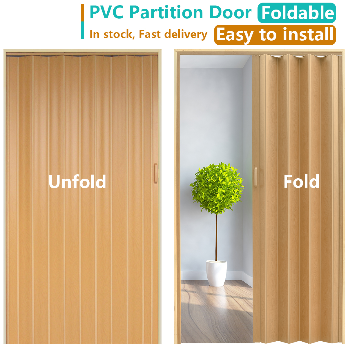 Sliding Door PVC Folding Door Indoor Household Partition Track Door Sliding Door PVC Folding Door Indoor Household Partition Track Door