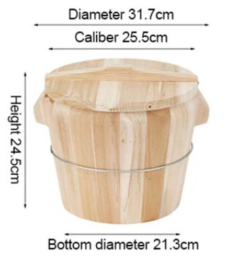 Large One-Piece Steamed Rice Wooden Barrel Insulation pure Handmade ...