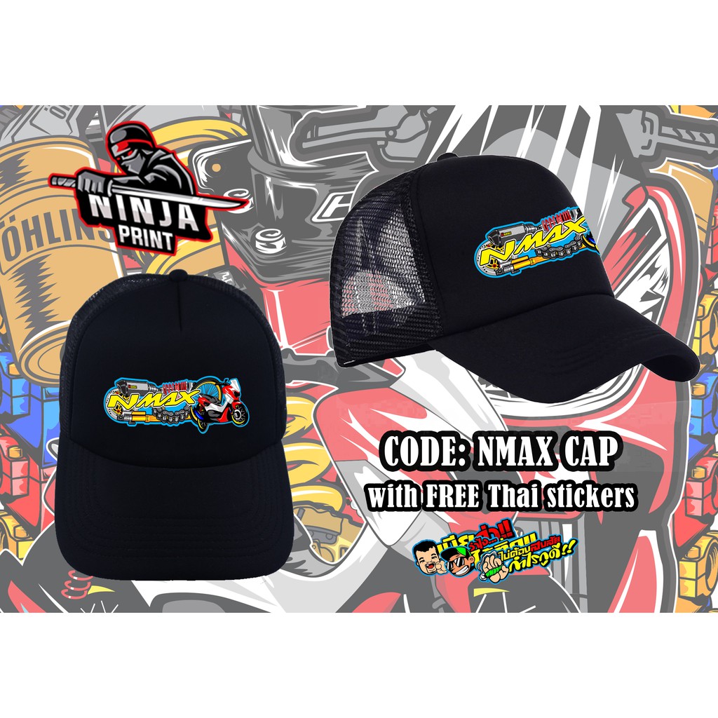 NMAX CAP, THAILOOK Net Cap, Rider Cap, Motorcycle Cap, Rider Net Cap ...