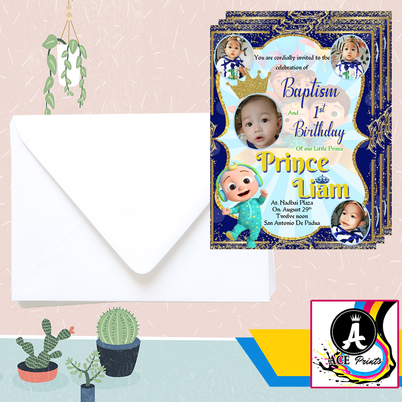 FREE Envelope Invitation Card for Christening / Baptism Glossy | Lazada PH