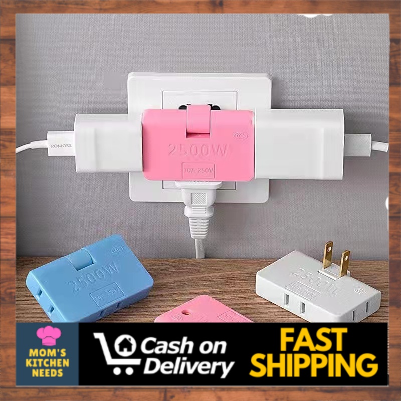 MOMS.Plug 180 Degree Rotatable One Turn Three Power Conversion Plug GB ...