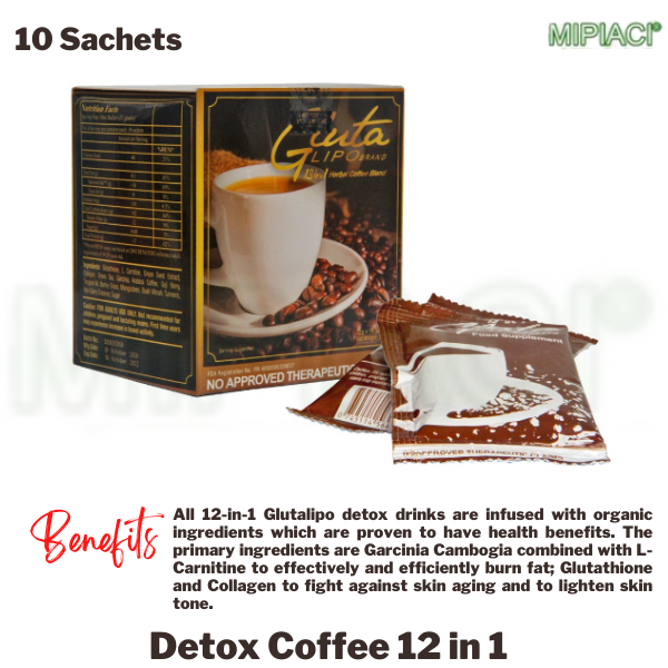 Gluta Lipo Gold Series Signature Fiber Coffee, Dark Chocolate, Detox ...