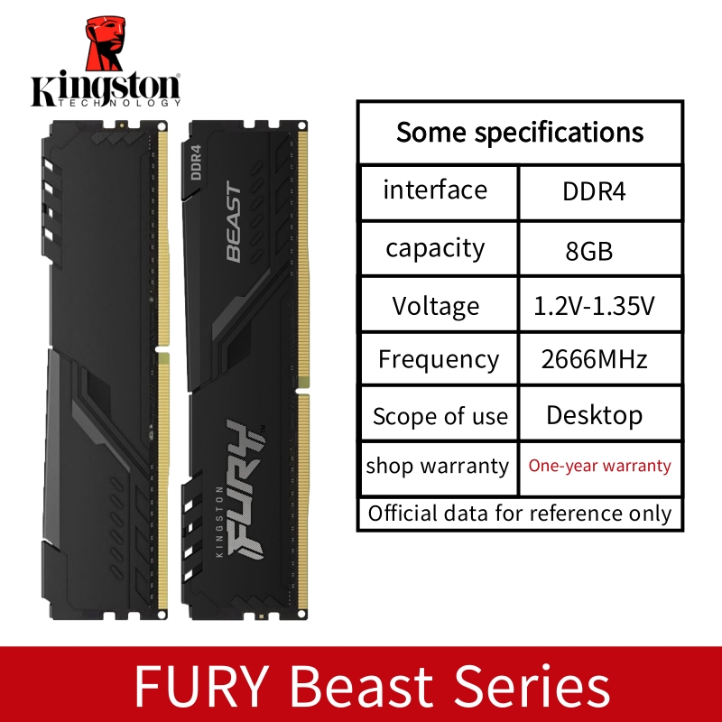 24h ship Kingston Fury Beast DDR4 Desktop Momery PC RAM 2666MHz 3200MHz ...