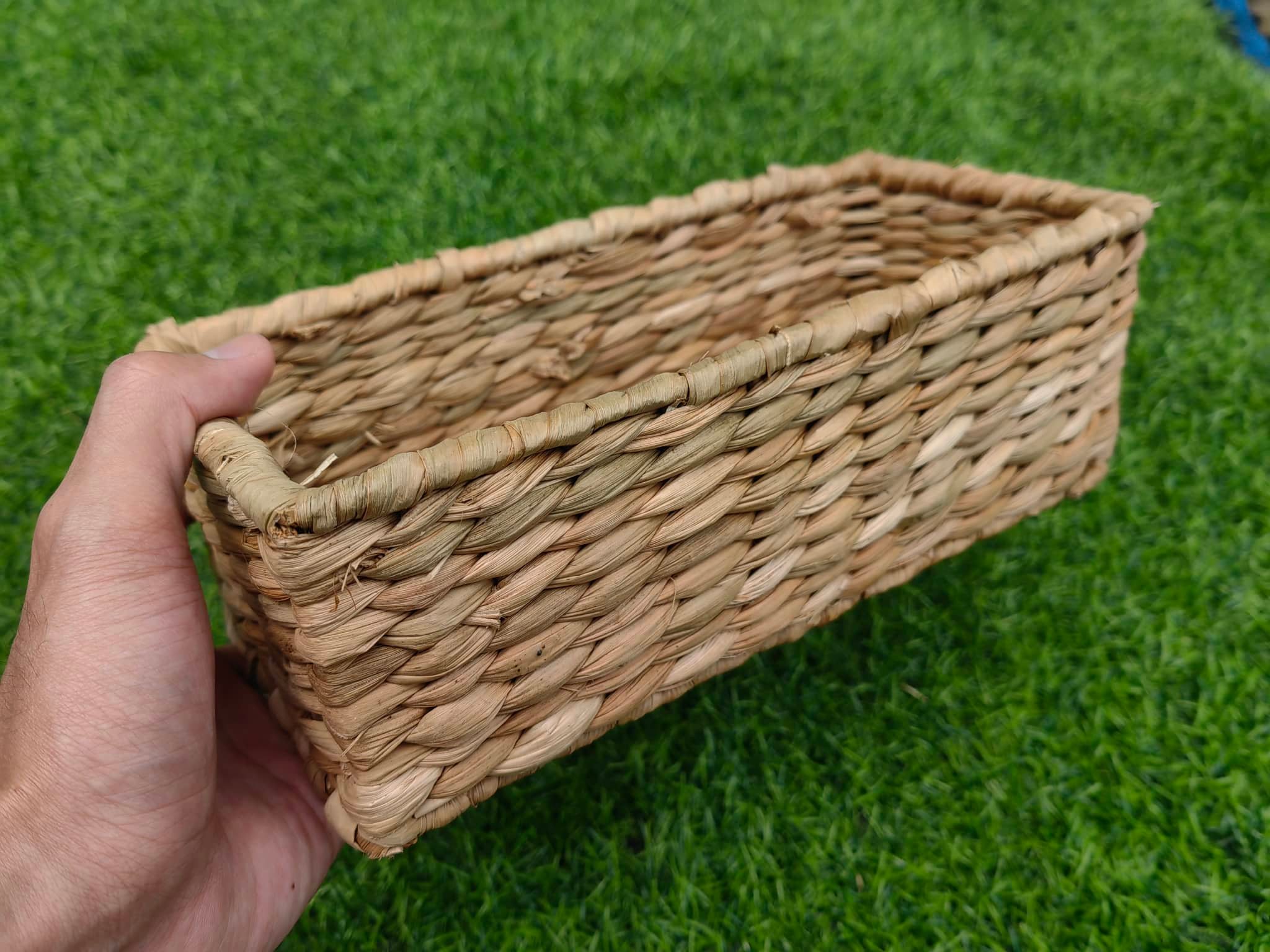 Native Abaca Basket Tissue Box Bathroom Organizer Native Storage Basket ...