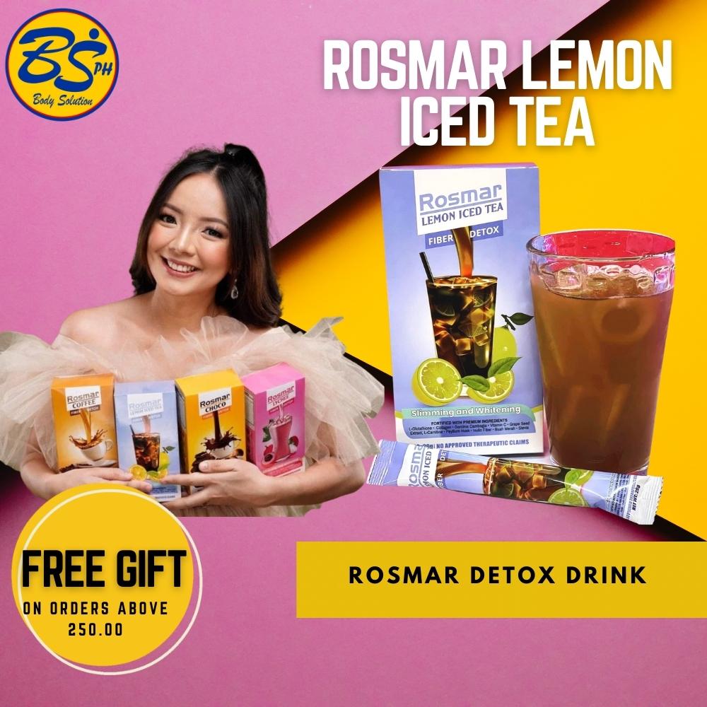 ROSMAR LEMON ICED TEA FIBER DETOX SLIMMING AND WHITENING 21G 10 SACHETS ...