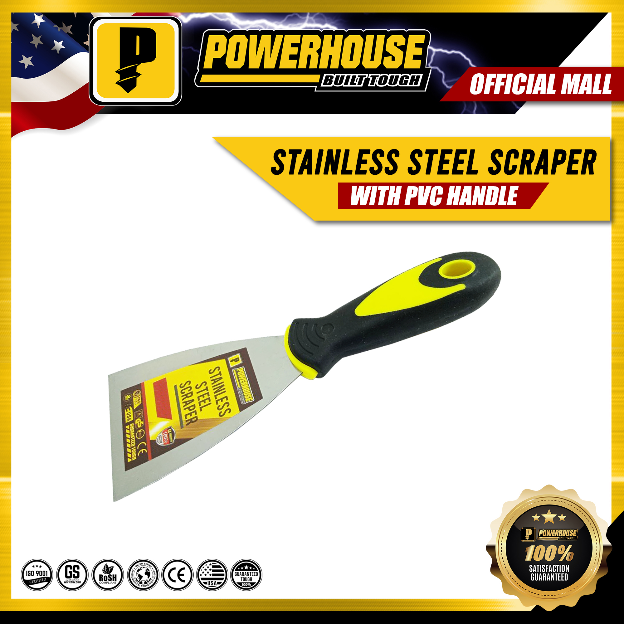 POWERHOUSE Stainless Steel Scraper with PVC Handle PHHT | Lazada PH