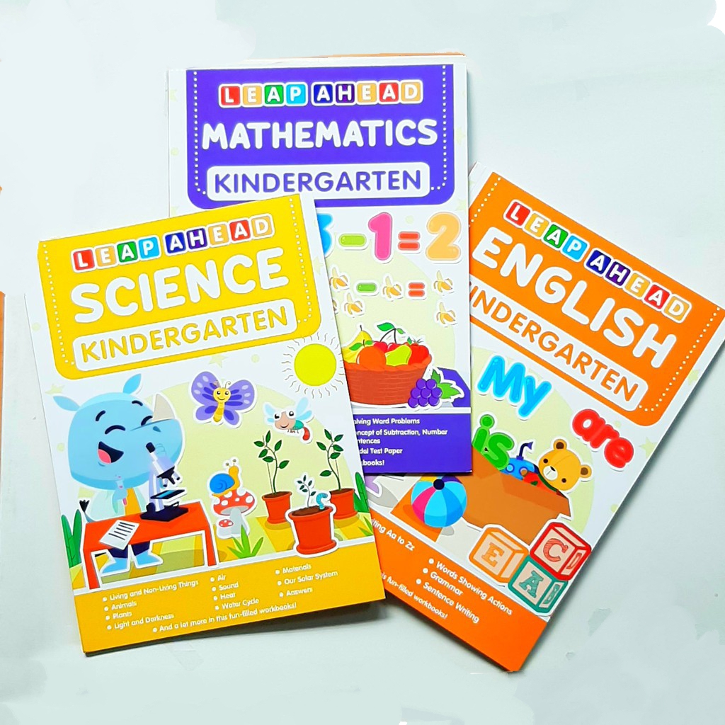 Leap Ahead Workbook for Kindergarten Set of 3 (English, Math, Science) | Lazada PH