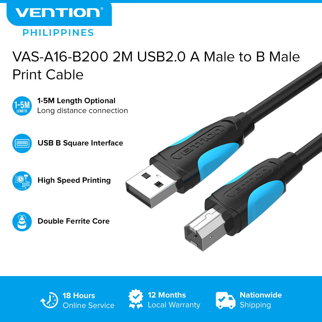Vention Printer Cable to USB Type A Male to B Male Printer Cable for HP ...