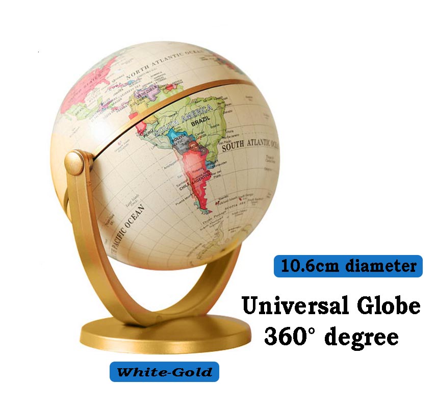 Universal Globe 360° degree / 720° degree rotating globe map 10.6cm ...