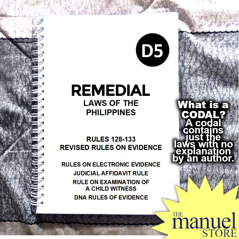 Codal Notebook (2023) - Evidence, 2019 Revised Rules of Court ...
