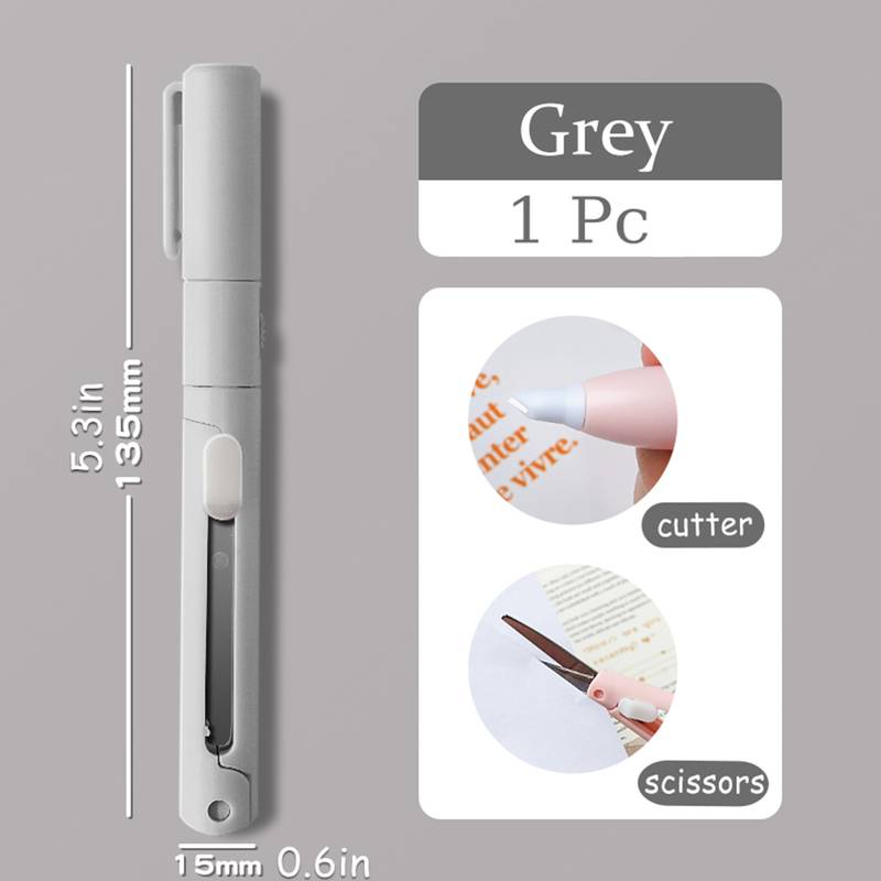 CUT200 Portable Foldable Scissors and Ceramic Cutter Set - 2-in-1 Pen ...