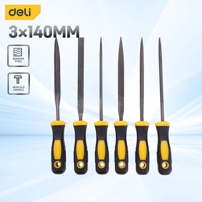 Deli 6 Pcs Metal File Set Hand File Set Kit 3x140mm Wood Rasp Grinding ...