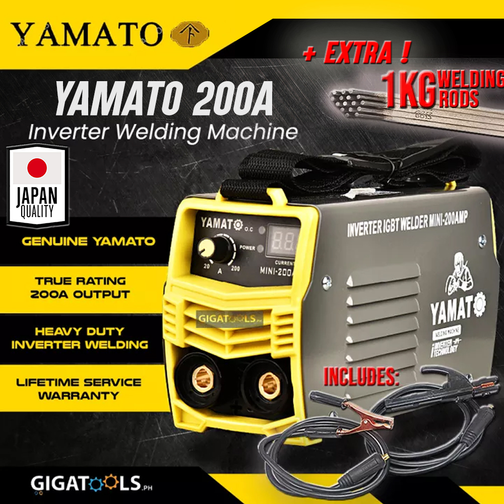 Yamato Welding Machine 200A Digital Inverter IGBT ARC MMA STICK MINI ...