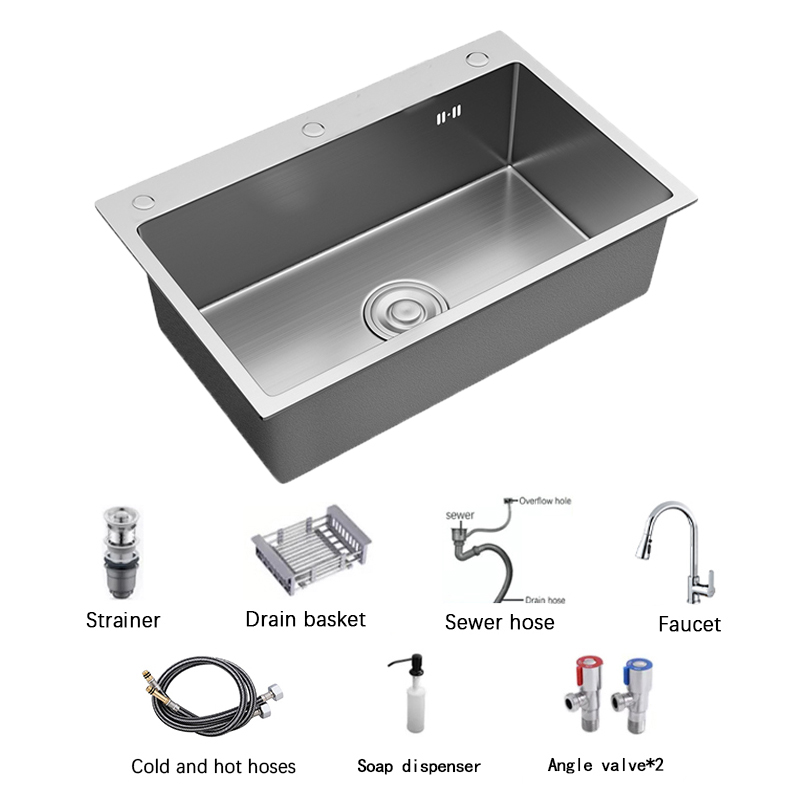 Kitchen Sink SUS304 Stainless Steel Lababo 3.0MM Sink High Quality ...
