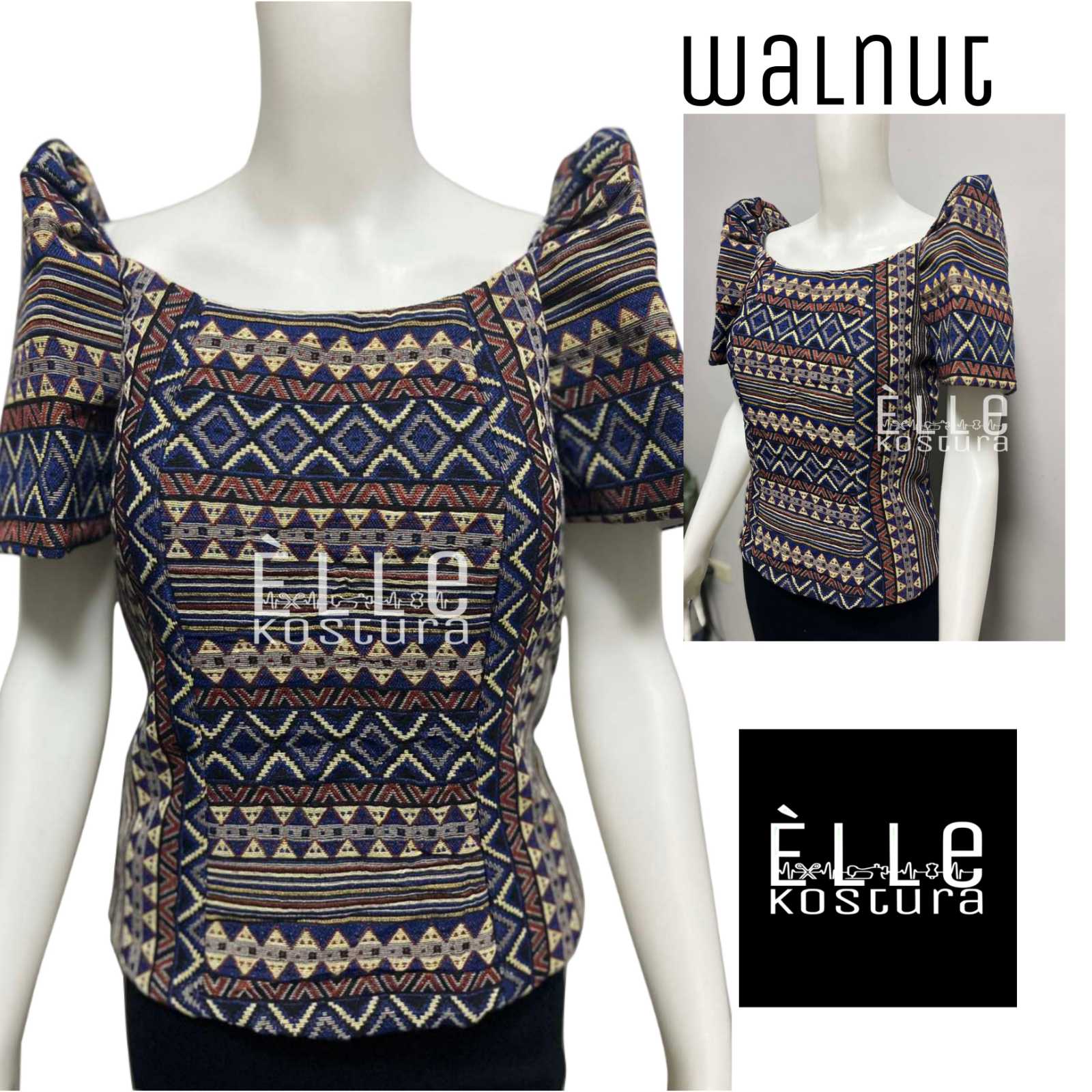 Ethnic Igorot Inabel Hand woven / Baguio Weaved Fabric Imelda Blouse ...