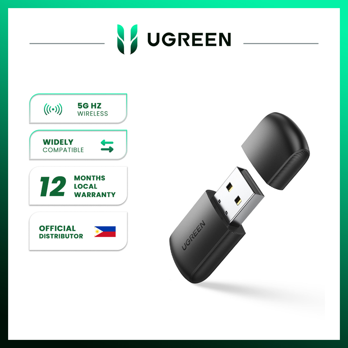 UGREEN AC650 11ac Dual-Band Wireless USB Adapter - PH | Lazada PH