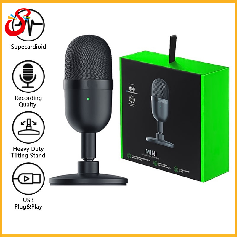 Razer Condenser Microphone Seiren Mini Complete Set For Live Streaming ...