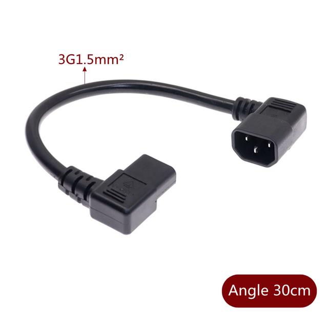 IEC60320 C13 Angle Converter Angle Extension Cable C13 to C14 PDU Angle ...
