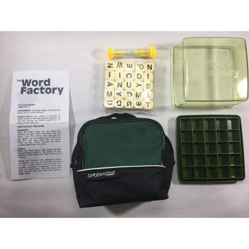 Original Word Factory with Bag Set 5x5 Grid and 25 Letter Cubes ...