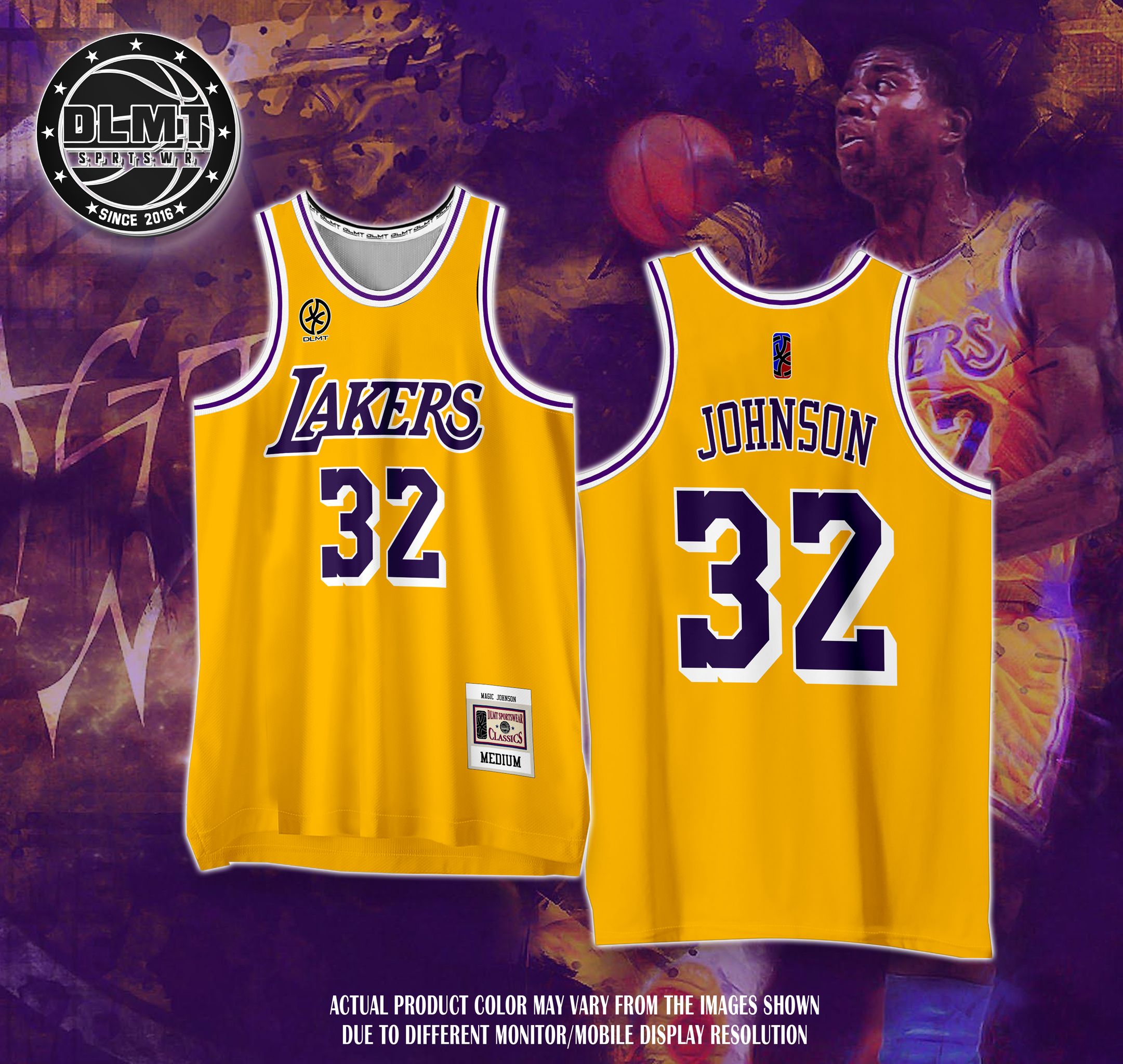 LOS ANGELES LAKERS - JOHNSON CODE DLMT104 FULL SUBLIMATION JERSEY ...