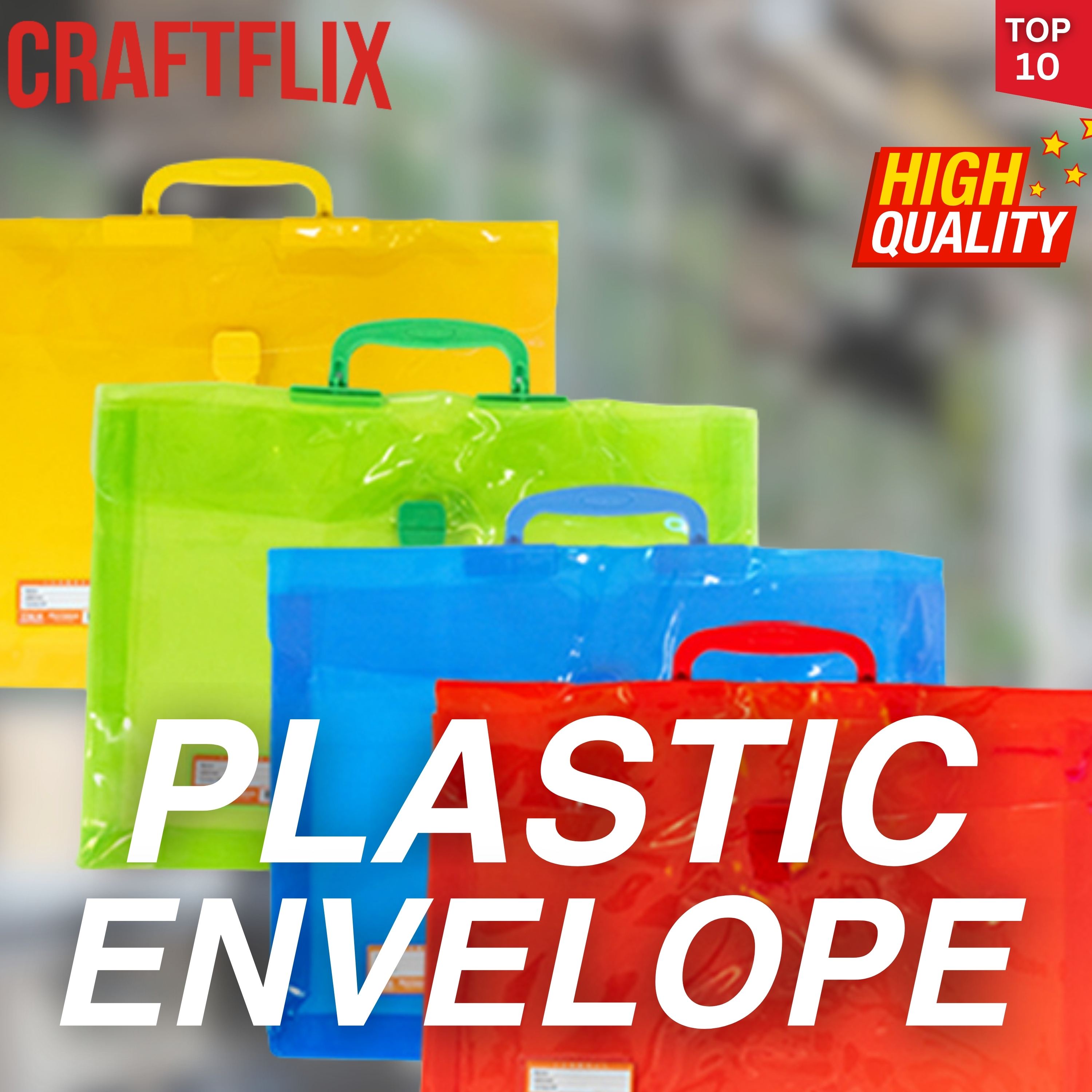 Plastic Envelope with Handle Push lock and Zipper High quality TM Brand ...