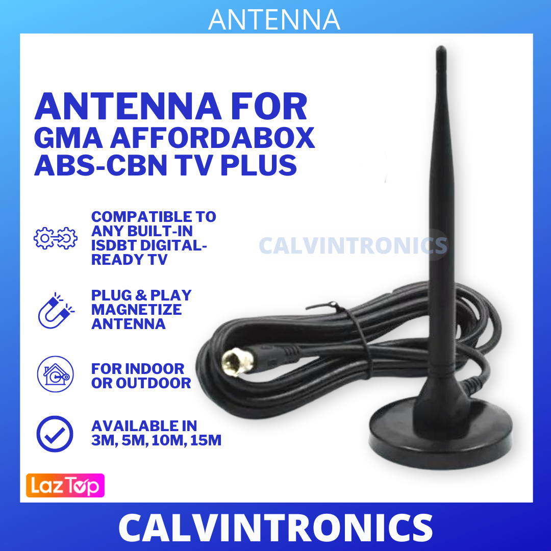 GMA AFFORDABOX AND ABS CBN TV PLUS ANTENNA 3M 5M 10M 15M | Lazada PH