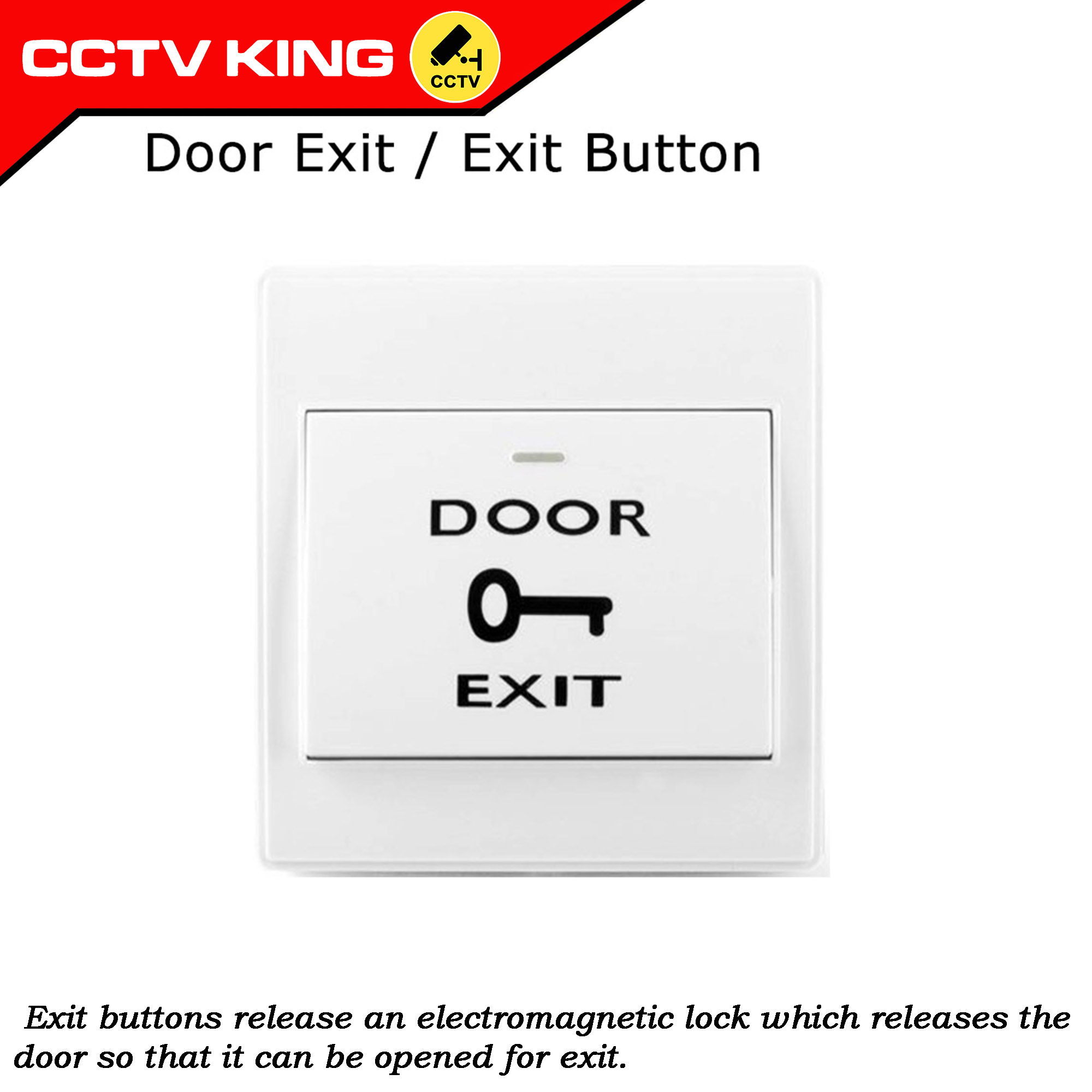 CCTV King Wide Exit Push Button for Access Control, Exit Button, Push ...