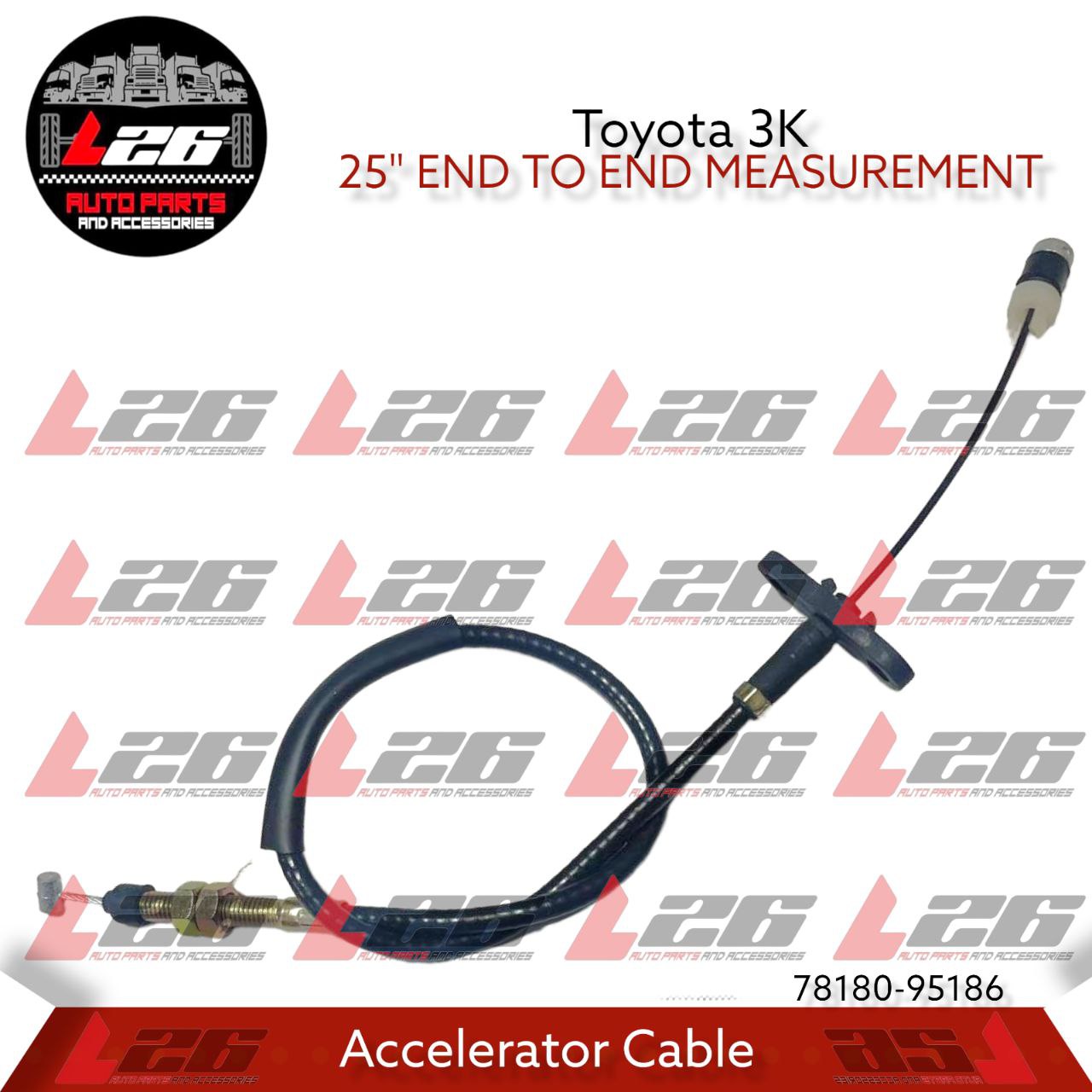 Toyota 3K Accelerator Cable 78180-95186 25" | Lazada PH