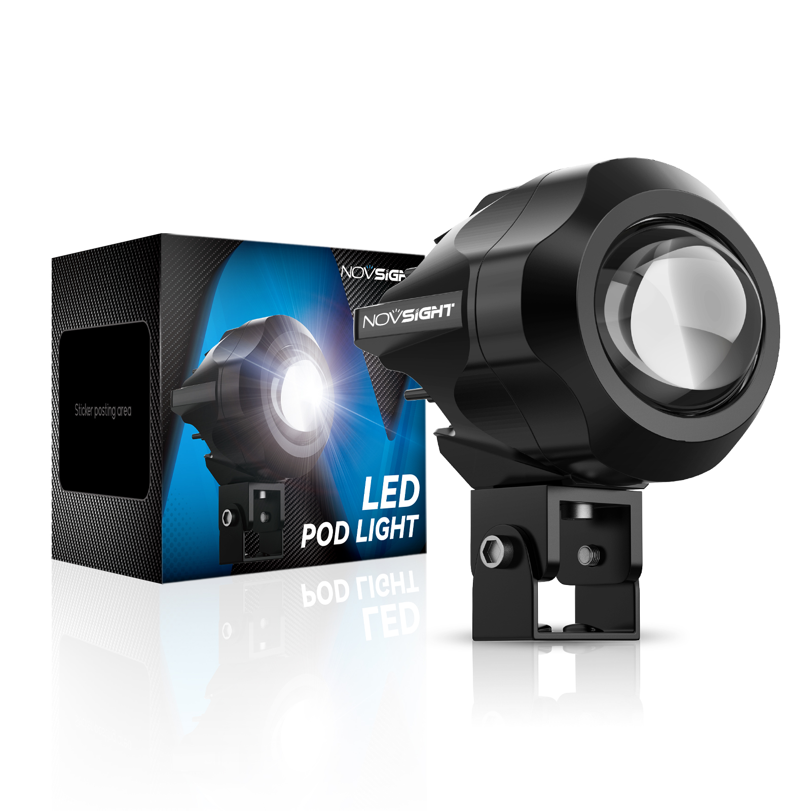 Novsight WL10 Laser Gun 20W 3000LM White & Yellow 3-in-1 For Motorcycle ...