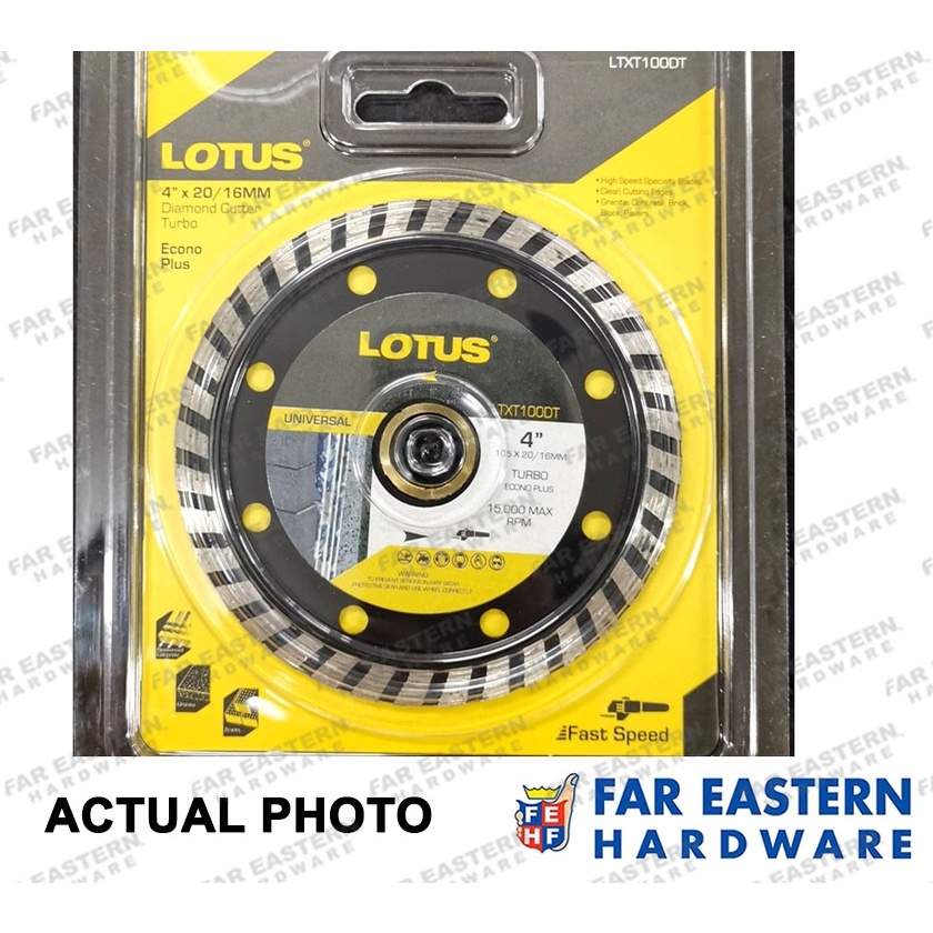 LOTUS Diamond Cutting Disc Ultra Thin Segmented Turbo 4 LTAC | Lazada PH