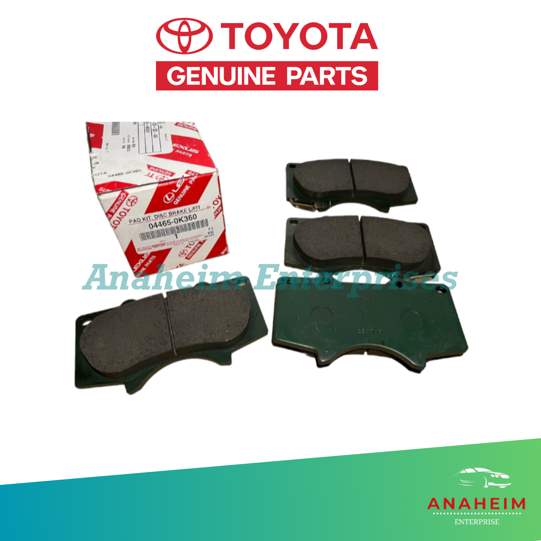 Toyota Hilux 2016 - 2020 4X4 Brake Pads Front - 04465-0K360 | Lazada PH